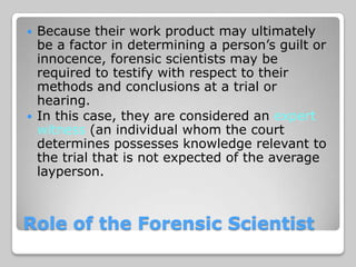 Intro to Forensic Science | PPTX