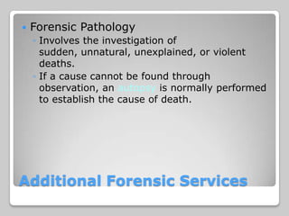Intro to Forensic Science | PPTX