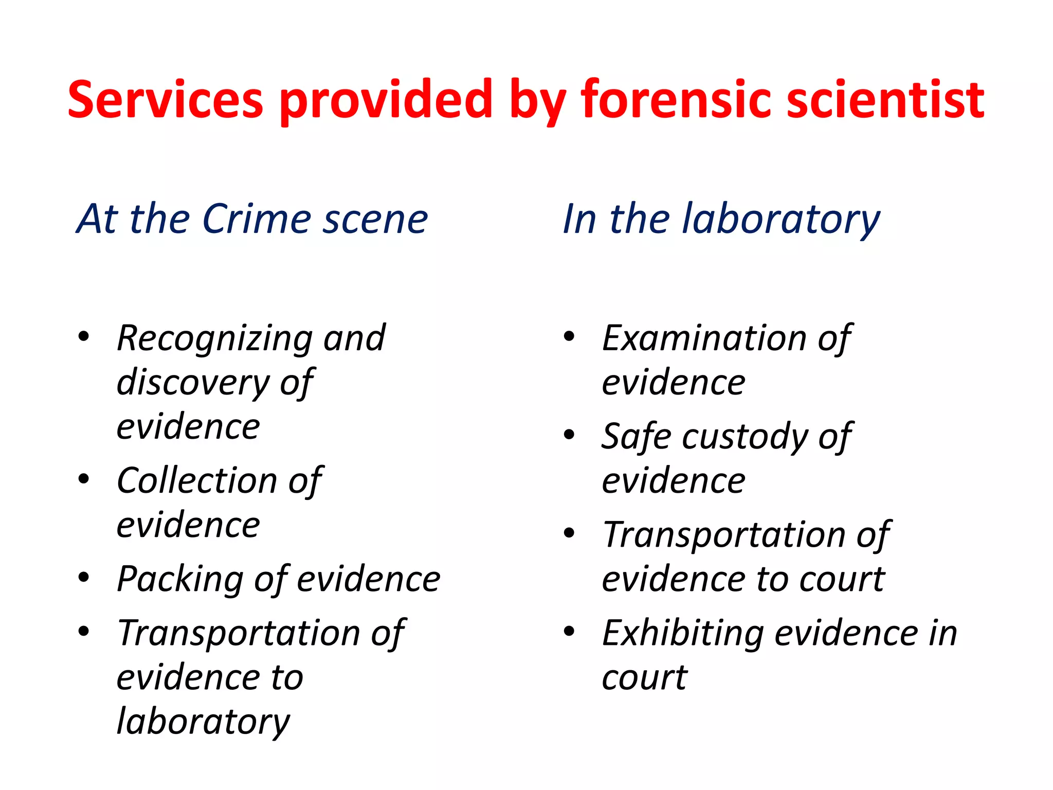 Forensic science investigators | PPTX