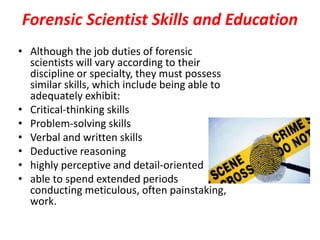 Forensic science investigators | PPTX