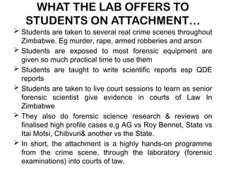 FORENSIC SCIENCE LAB PRESENTATION.pptx.... | PPTX