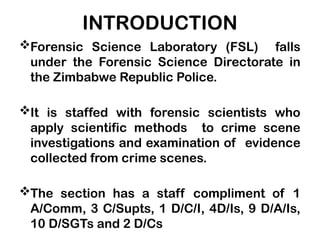 Forensic Science Lab Presentation Pptx Pptx