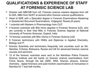 FORENSIC SCIENCE LAB PRESENTATION.pptx.... | PPTX