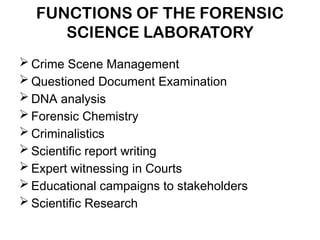 FORENSIC SCIENCE LAB PRESENTATION.pptx.... | PPTX