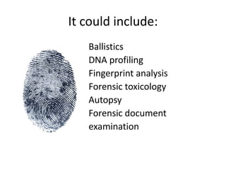 Forensic science presentation | PPTX