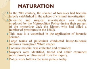 Forensic science as a basis for forensic investigation | PDF