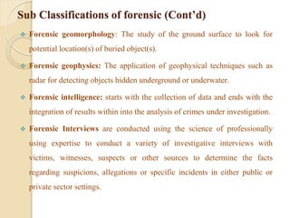 Forensic science as a basis for forensic investigation | PDF