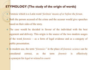 Forensic science as a basis for forensic investigation | PDF