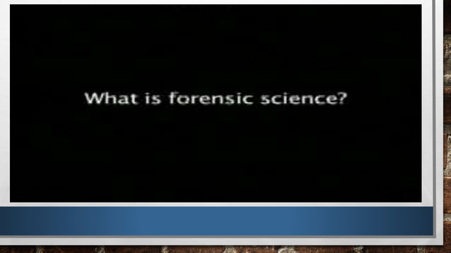 Forensic science presentation kevin | PPT
