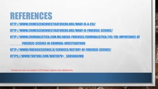 Forensic science presentation kevin | PPTX