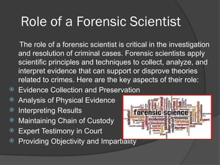 what is Forensic Science future of fotensic science | PPTX