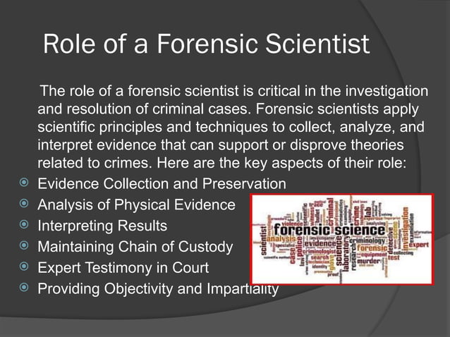 what is Forensic Science future of fotensic science | PPT