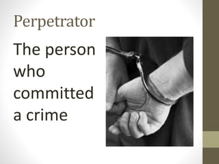 Forensic Science Vocabulary | PPTX