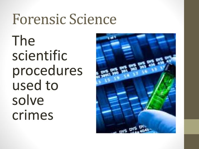 Forensic Science Vocabulary | PPTX