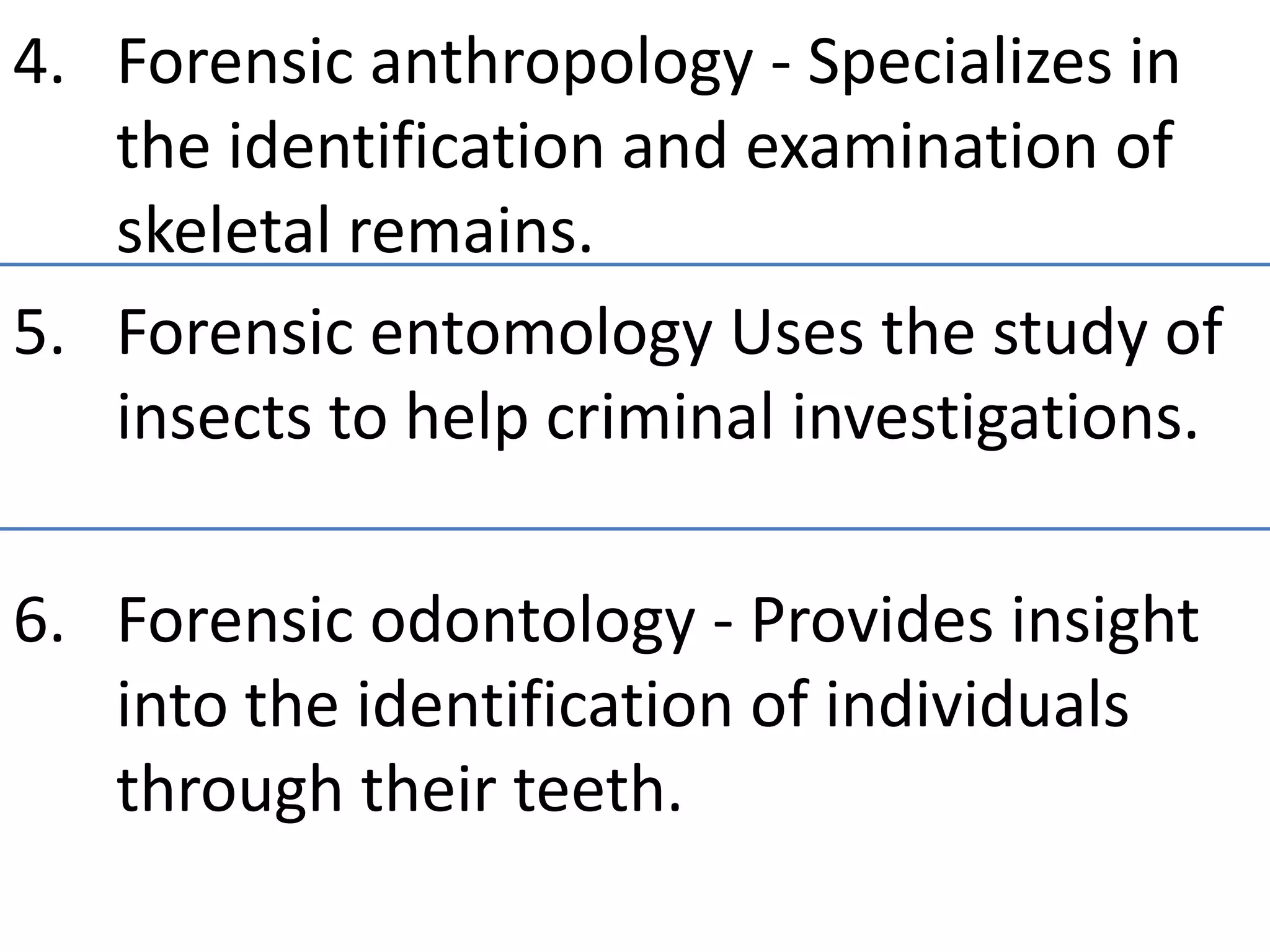 Forensic science vocab unit 1 | PPTX