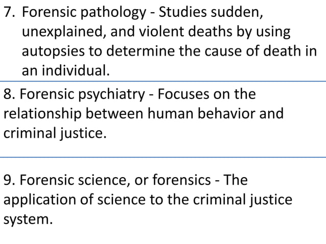 Forensic science vocab unit 1 | PPT