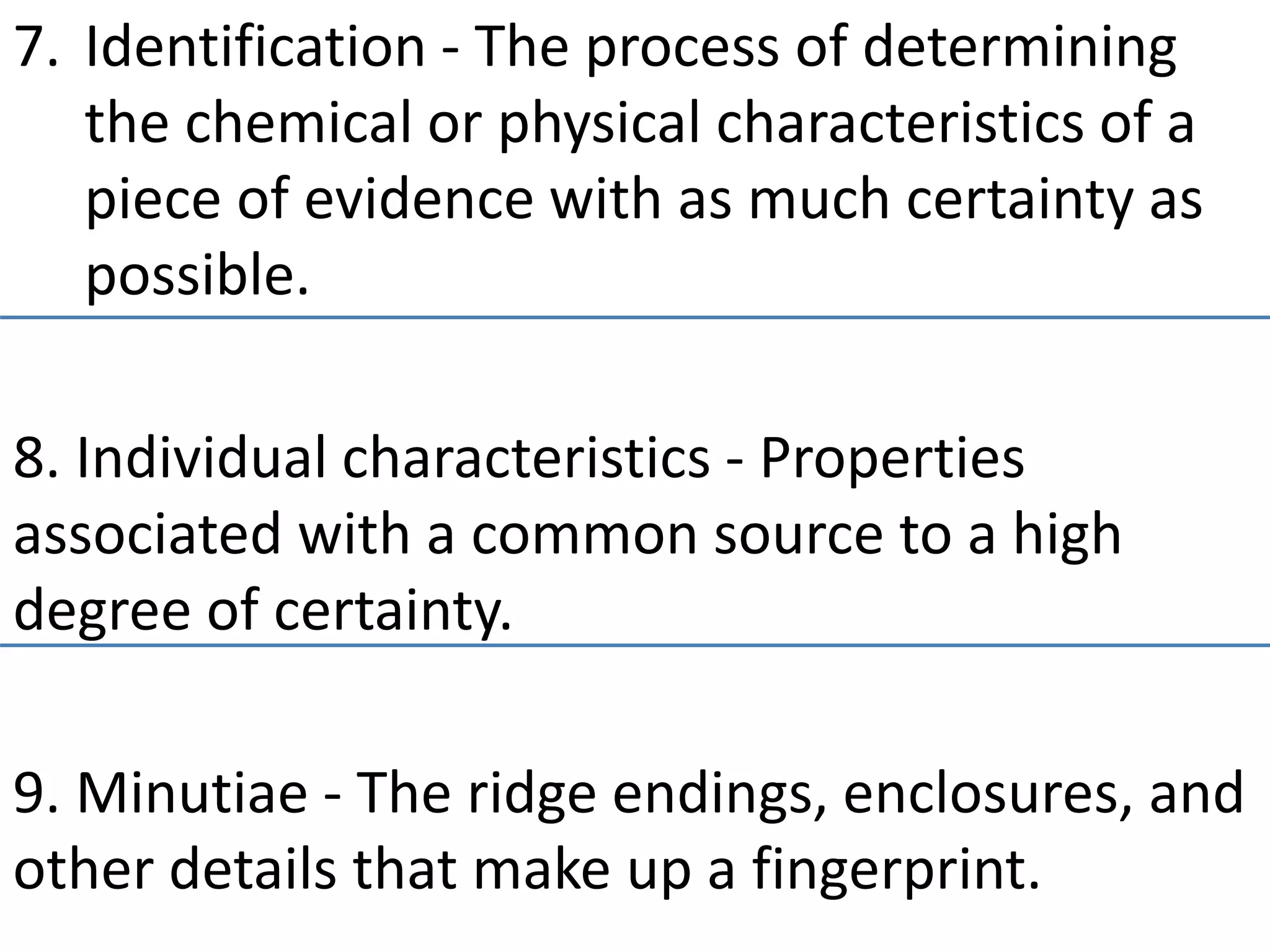 Forensic science vocab unit 3 | PPTX