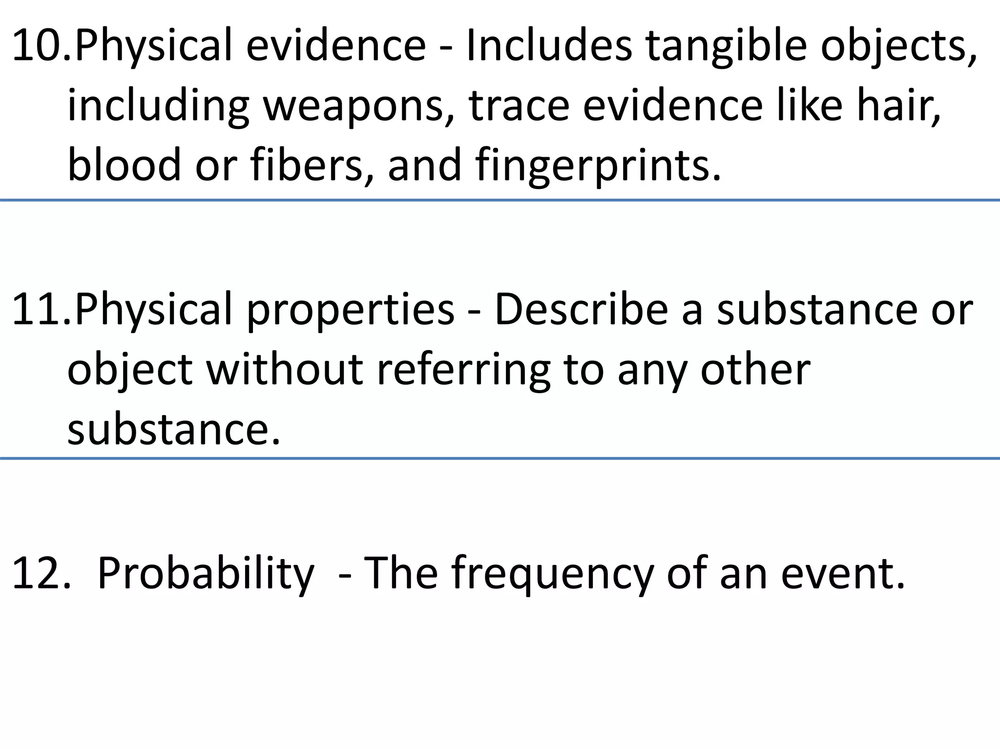 Forensic science vocab unit 3 | PPTX