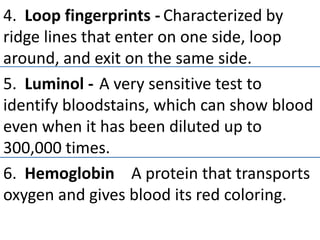 Forensic science vocab unit 4 | PPTX