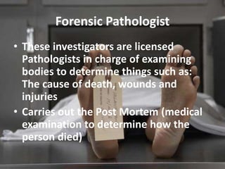 Forensic scientists | PPTX