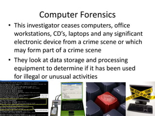 Forensic scientists | PPTX