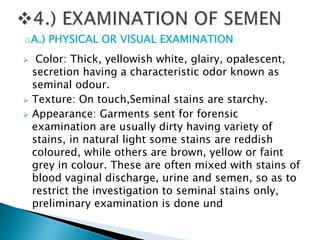 Forensic semen analysis | PPTX