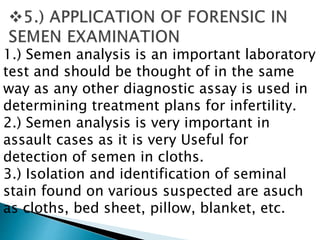 Forensic semen analysis | PPTX