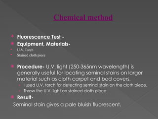 forensic seminal analysis.pptx.forensics | PPTX