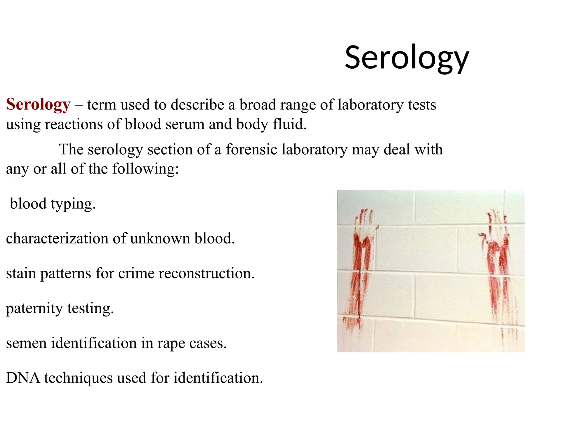 forensic serology and crime solved/ pptx | PPTX