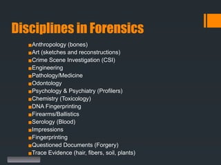 Forensics Introduction What is Forensics | PPTX