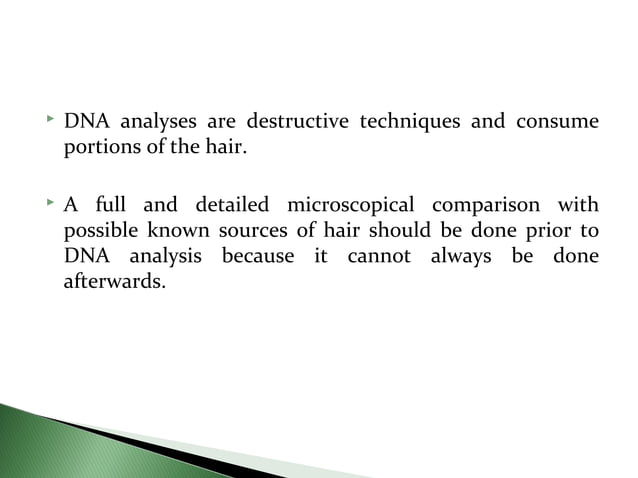 Forensics of hair analysis | PPT | Hair Care | Beauty