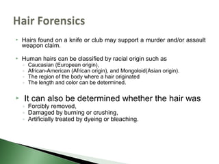 Forensics of hair analysis | PPT