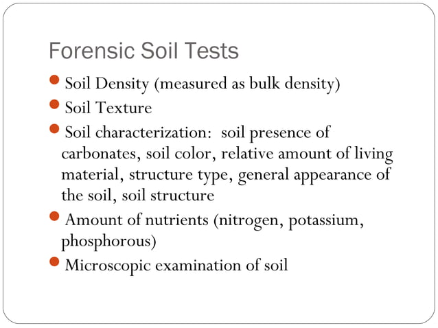 Forensics of soil complete | PPT