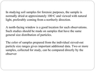 Forensics of soil complete | PPT