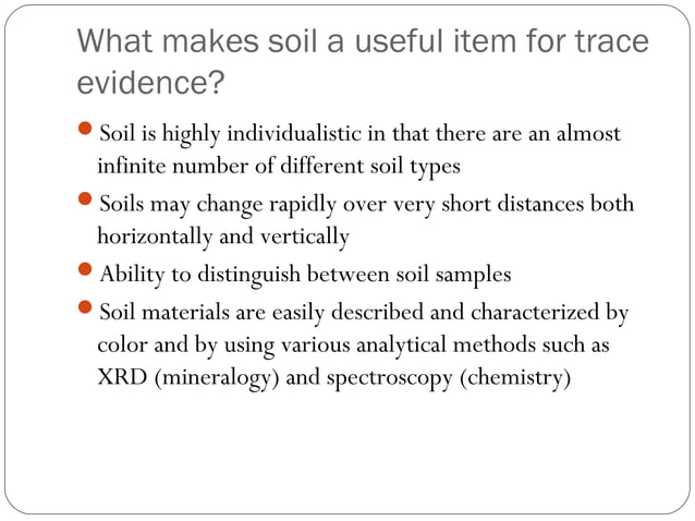 Forensics of soil complete | PPT