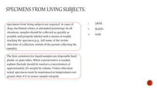 Forensic specimens collection | PPTX