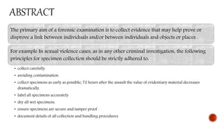 Forensic specimens collection | PPTX