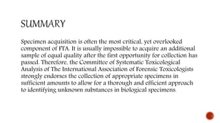 Forensic specimens collection | PPTX