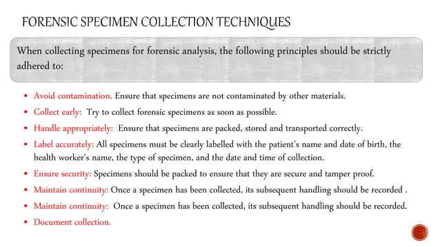 Forensic specimens collection | PPTX