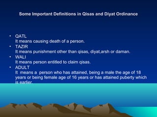 [Forensics] qisas and diyat ordinance | PPT