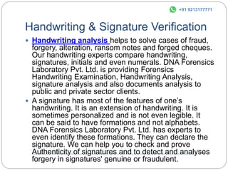 Forensics test in india dna forensics laboratory | PPT