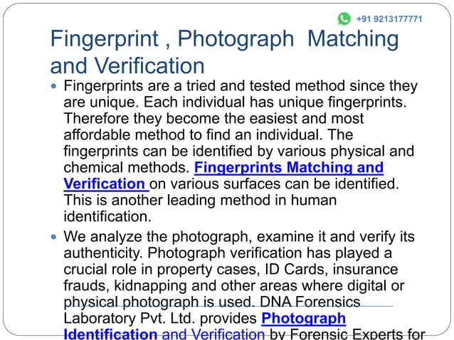 Forensics test in india dna forensics laboratory | PPT