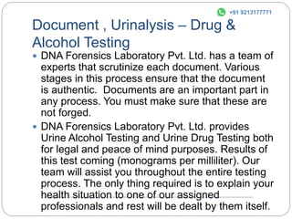 Forensics test in india dna forensics laboratory | PPT