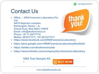 Forensics test in india dna forensics laboratory | PPT