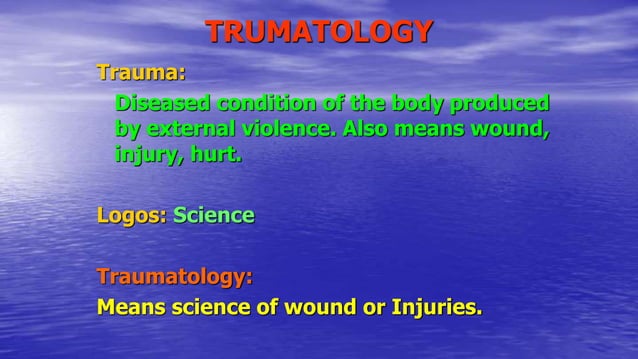 [Forensics] traumatology 1 | PPTX