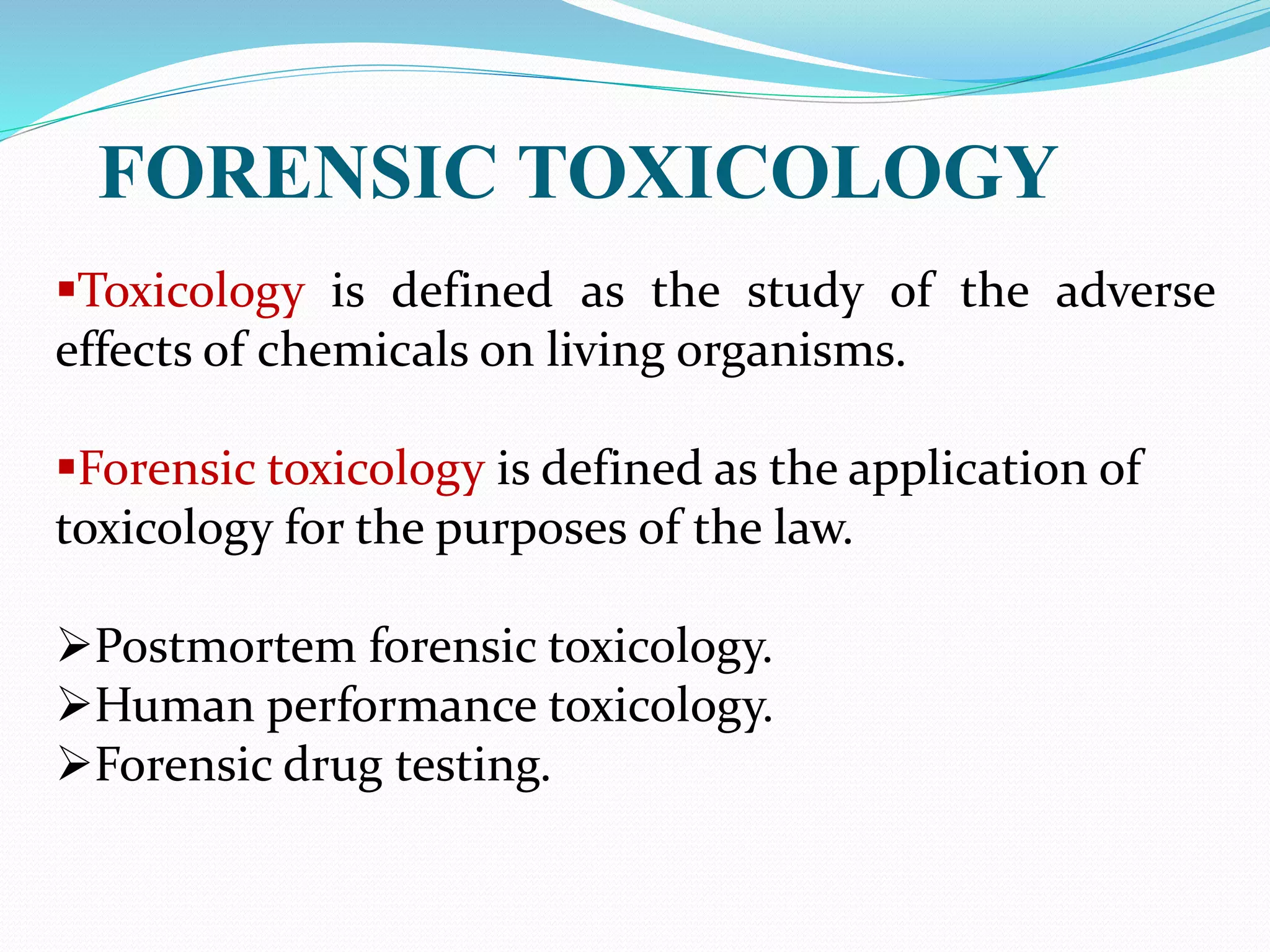 FORENSIC TOX.pptx | Chemistry | Science