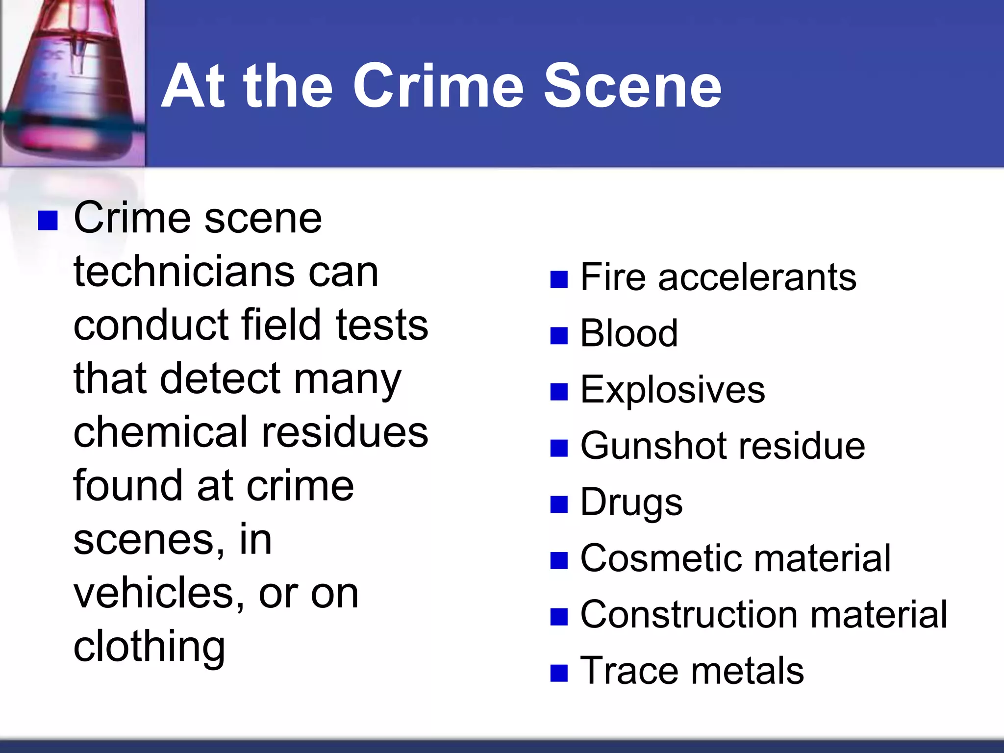 Forensic toxicology & chemical evidence | PPTX | Chemistry | Science