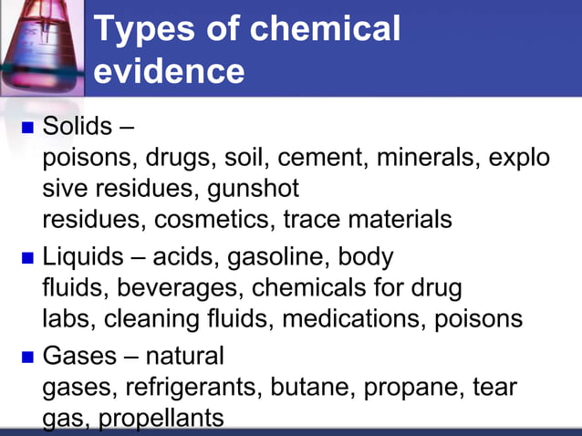 Forensic toxicology & chemical evidence | PPTX | Chemistry | Science