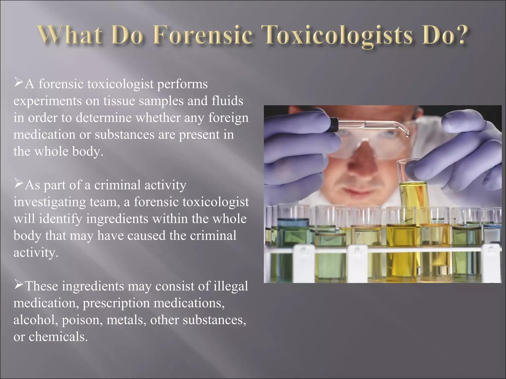 Forensic toxicology | PPT