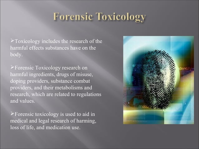 Forensic toxicology | PPT